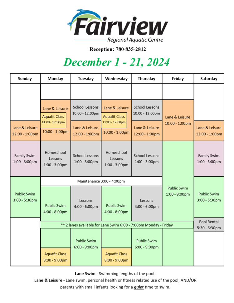 Fairview Community Centre: Pool Schedules, Gym Schedules & More