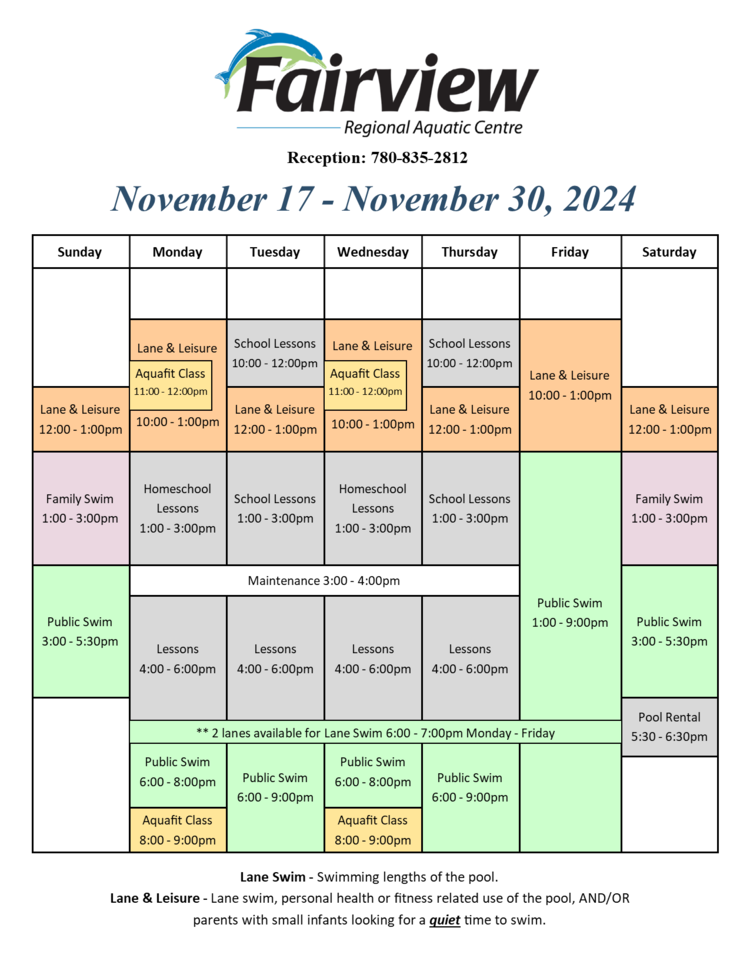 Fairview Community Centre: Pool Schedules, Gym Schedules & More